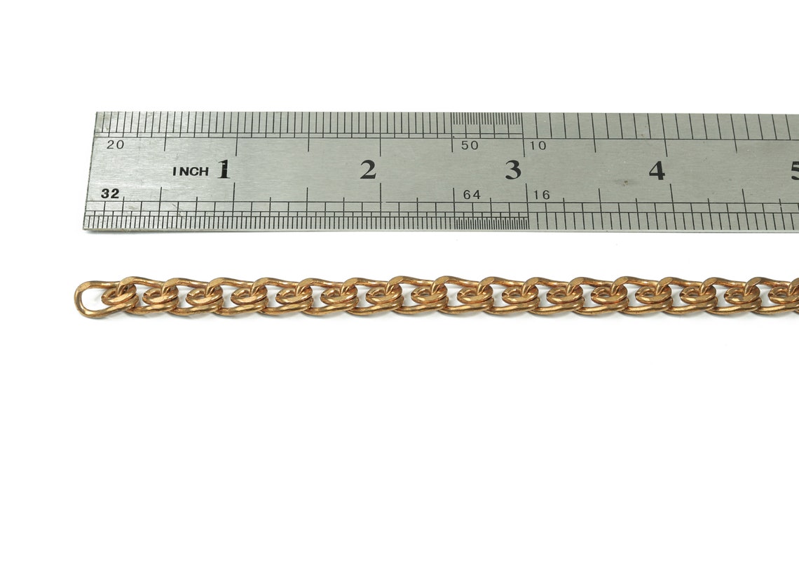 Greek Key Brass Chain - Raw Brass Meander Chain - Unsoldered Open Chain ...