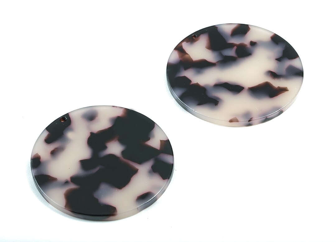 Acetate Round Charms - Blond Tortoise Shell Earrings - Round Earrings ...