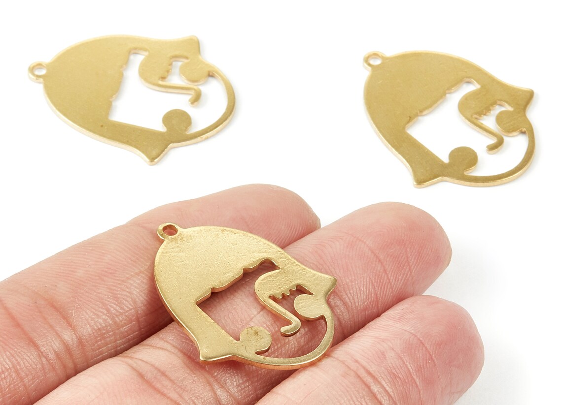Brass Face Charms Face Shaped Raw Brass Pendant Earring - Etsy