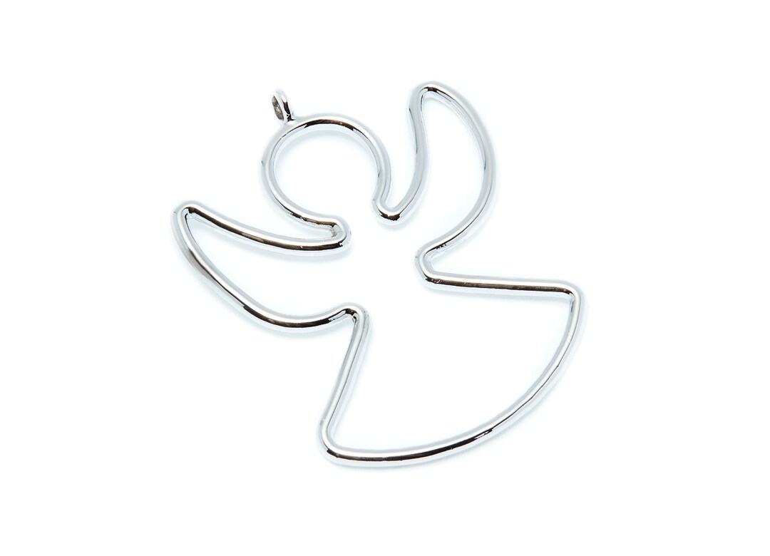 Big Angle Shaped Charms Zinc Alloy Earring Finding Nickel / Silver Tone ...