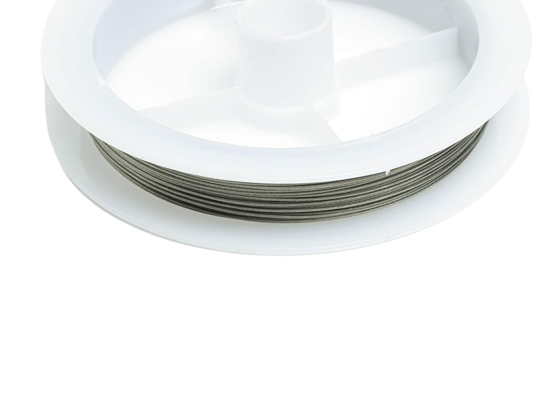 0.38mm Steel Wire Spool - Steel Color Wire 20m/roll - Wire for Bead ...