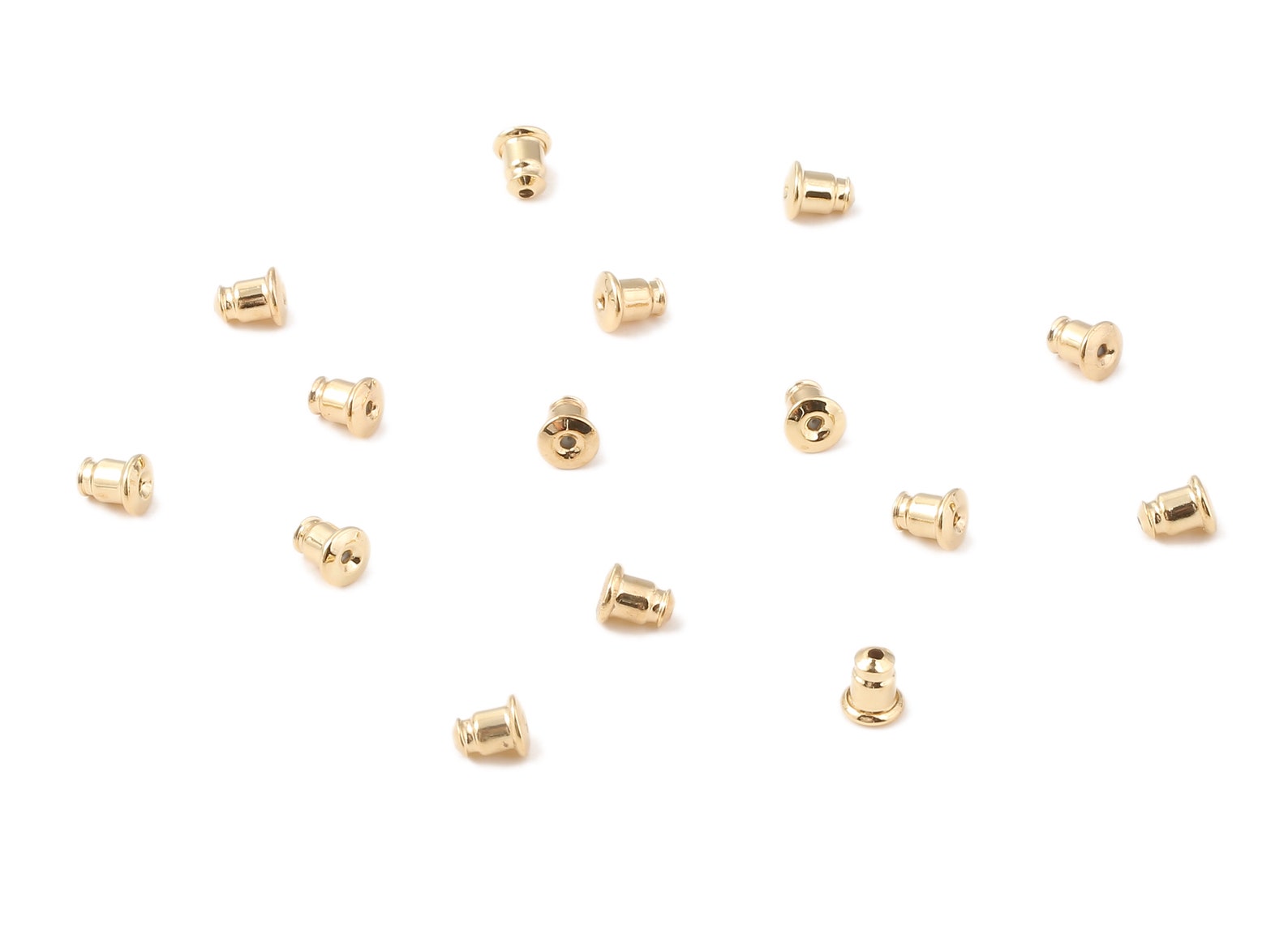Brass Earring Stopper With Rubber - Ear Nuts & Ear Wire Backs - 18K ...