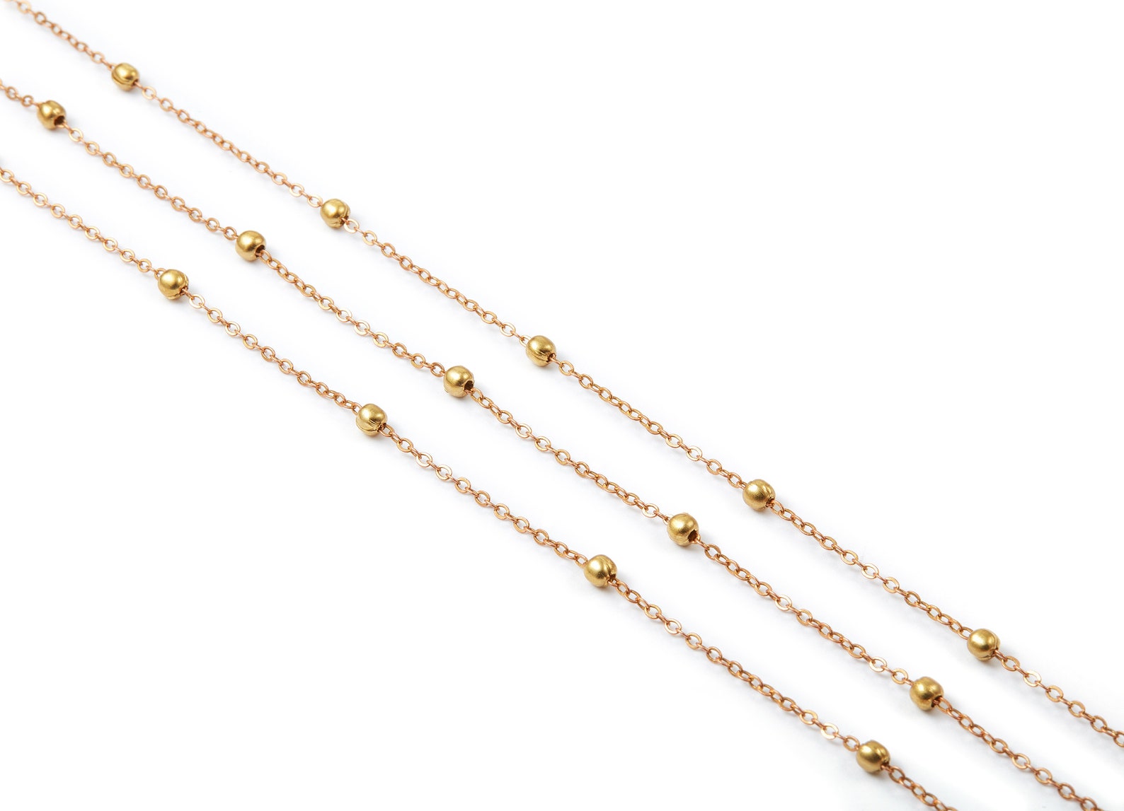 Ball Satellite Flat Cable Chain -raw Brass Chain - Soldered - 0.08" X 0 ...