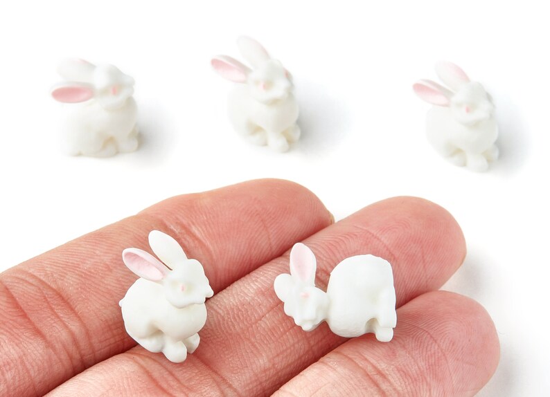 Resin Charms Rabbit Cabochones Rabbit Figurine Charm - Etsy