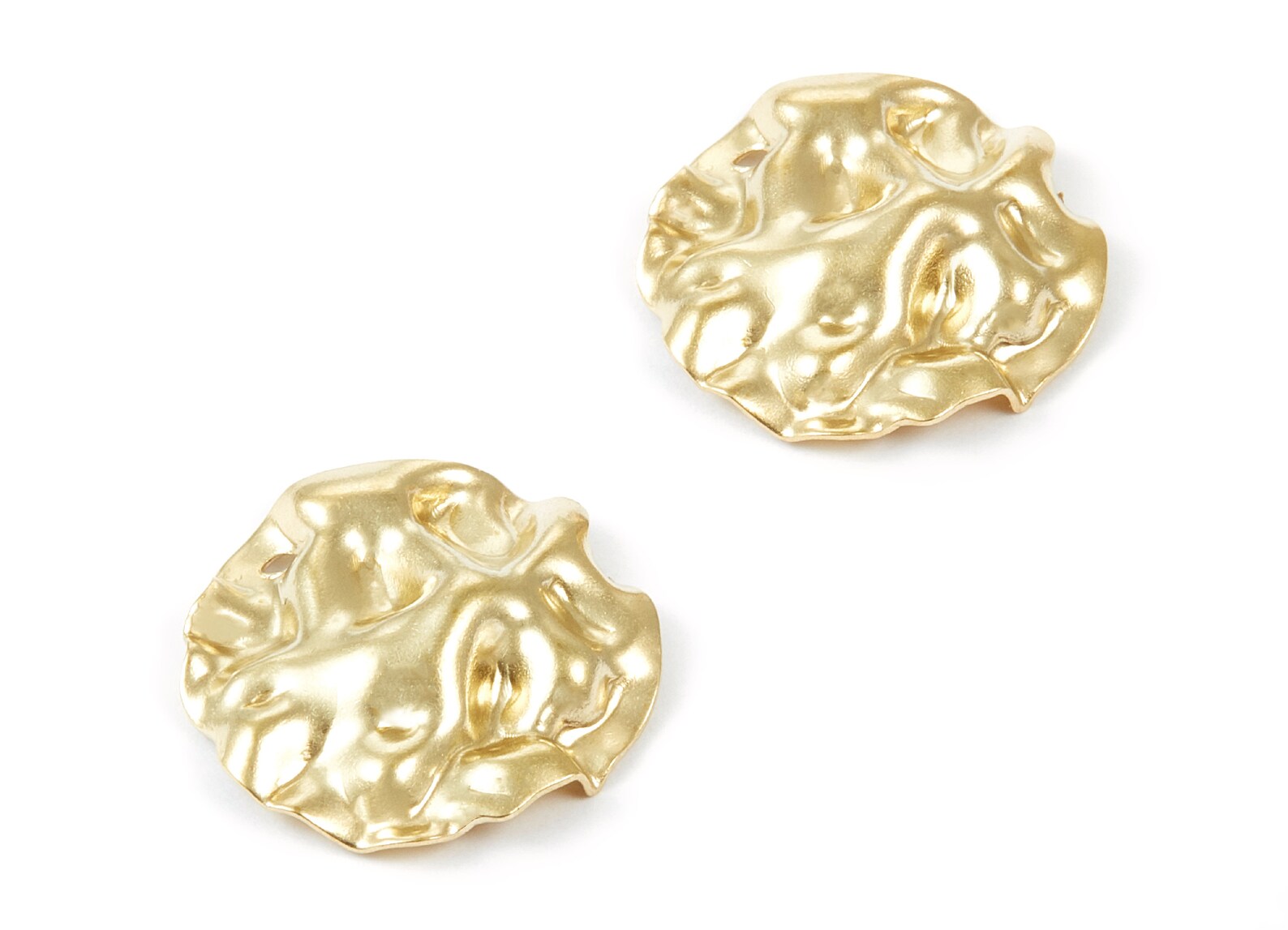 Brass Wavy Disc Charms Wavy Disc Raw Brass Pendant Earring - Etsy