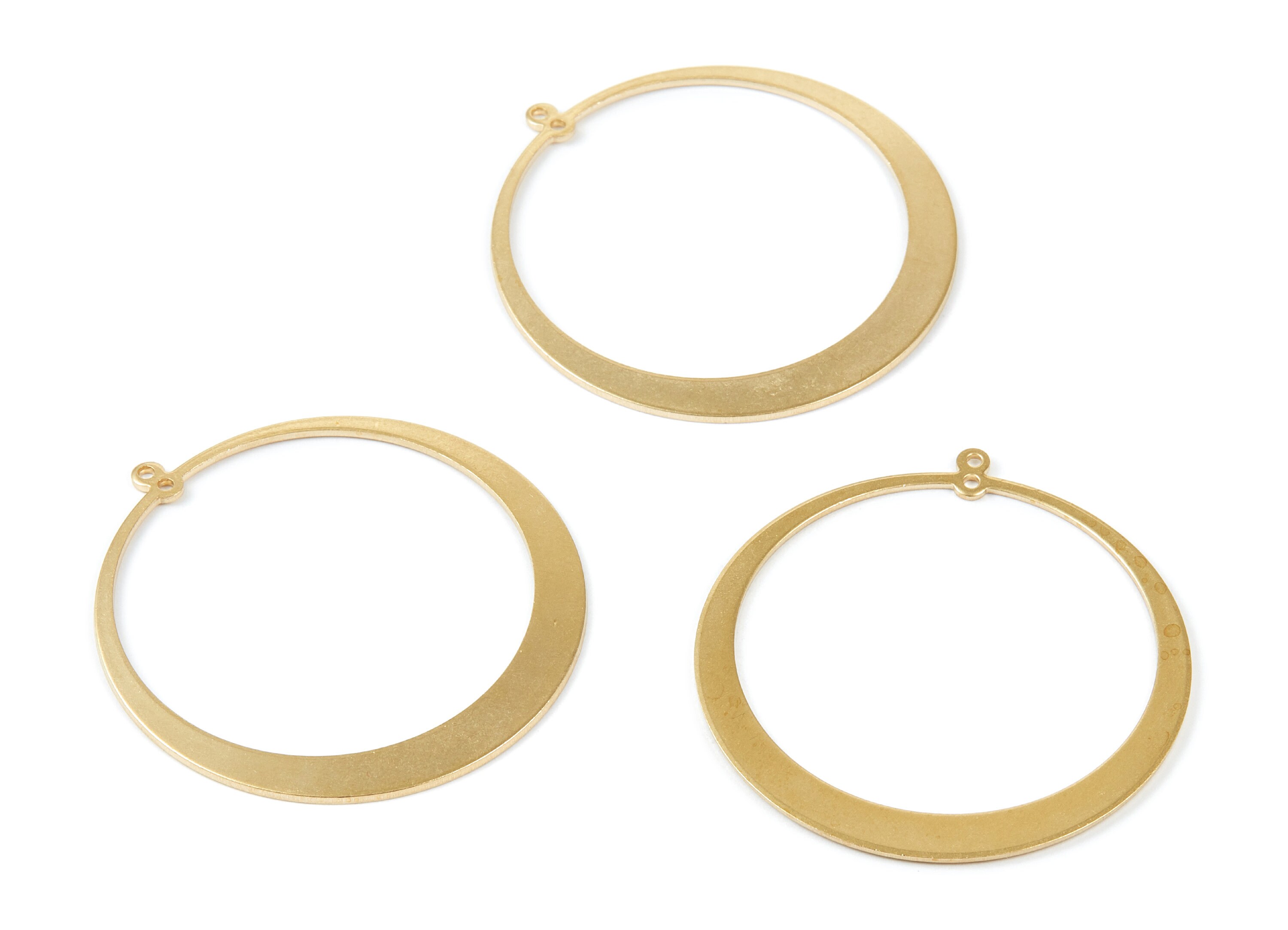 Brass Circle Charms Circle Shape Raw Brass Pendant Earring - Etsy