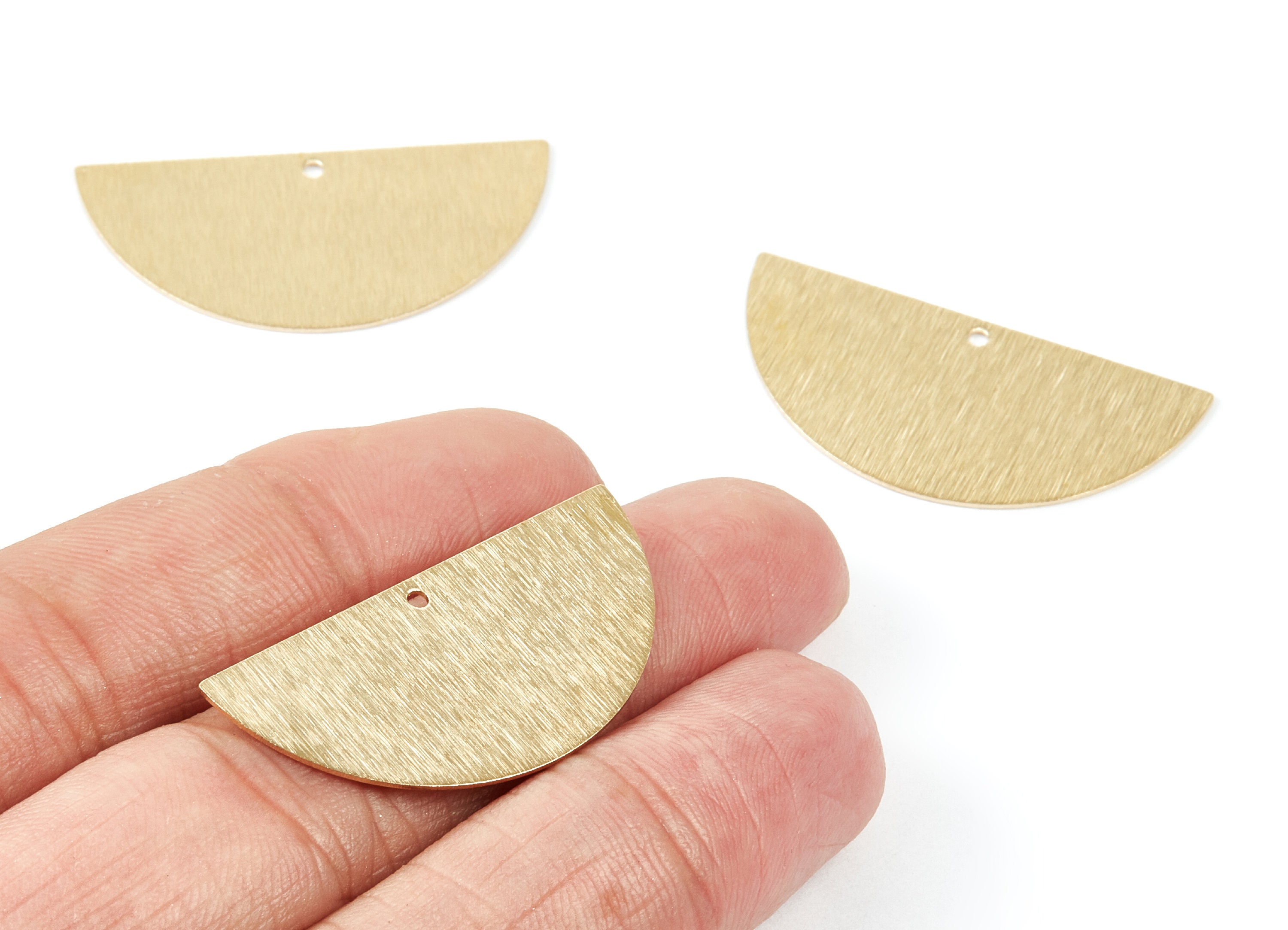 Brass Half Moon Textured Charms Half Moon Raw Brass Pendants - Etsy