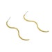 Wavy Wire Hammered Earring Raw Brass Wire Earring Post Brass Wavy ...
