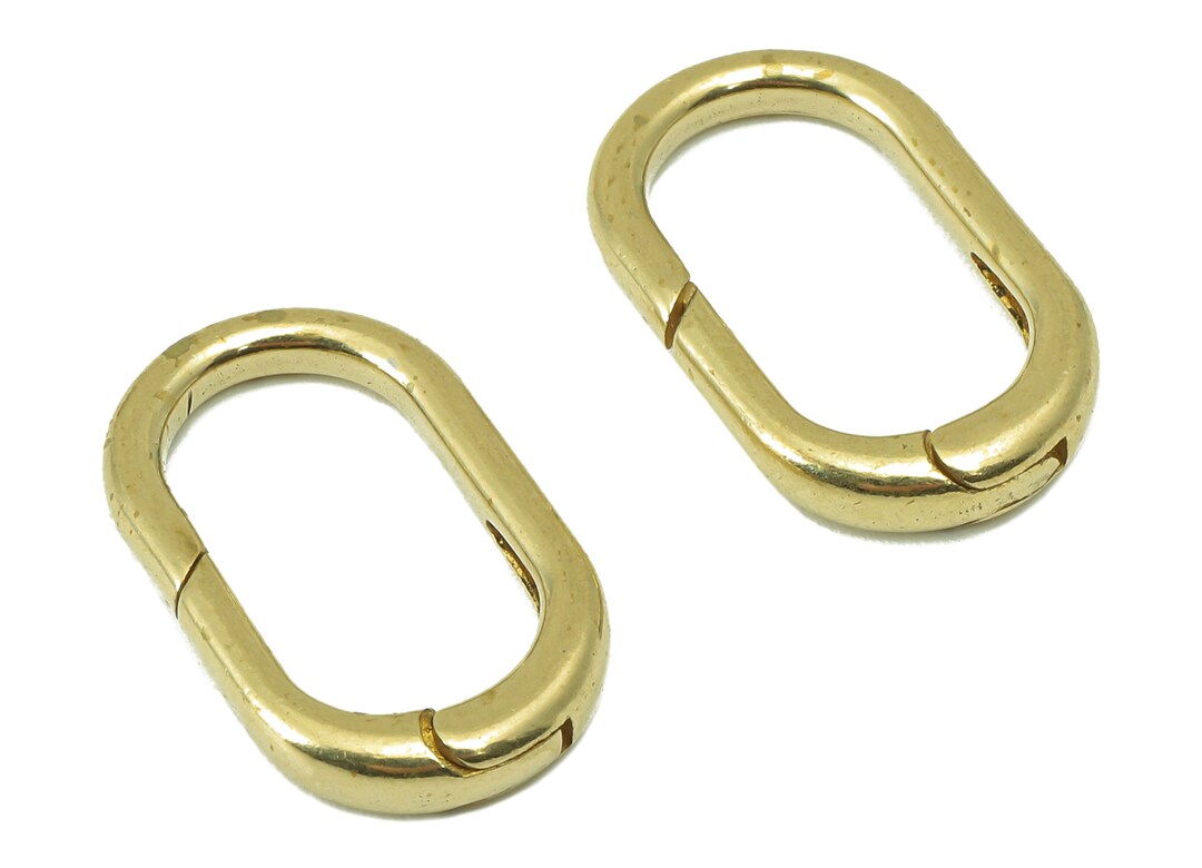 Brass Ellipse Clasp - Raw Brass Hoop Clasp - Brass Hoop Clasp- Jewelry ...