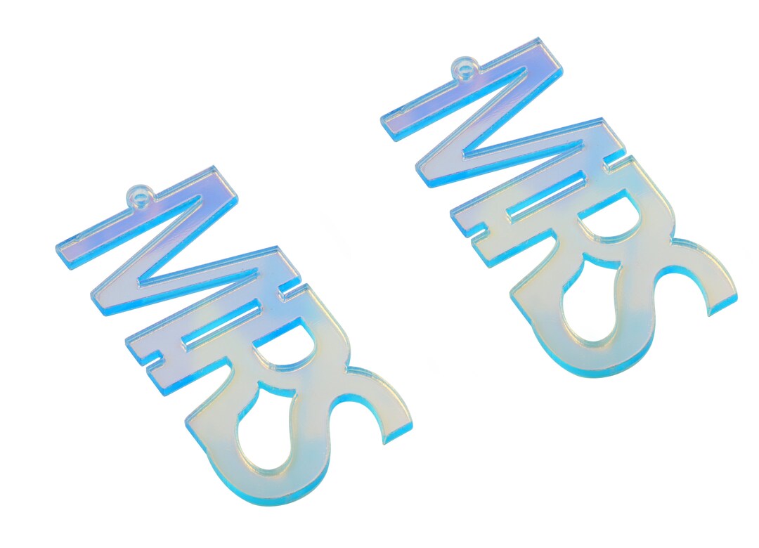 Acrylic MRS Pendant - Colorful Acrylic MRS Earring Charms - Jewelry ...