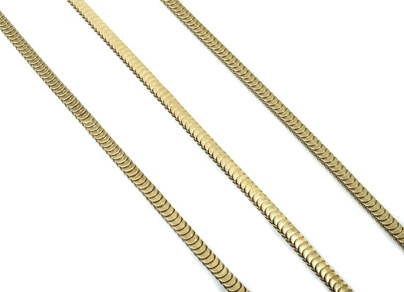 6.0 Brass Scale Chain Raw Brass Lamellar Snake Chain | Etsy