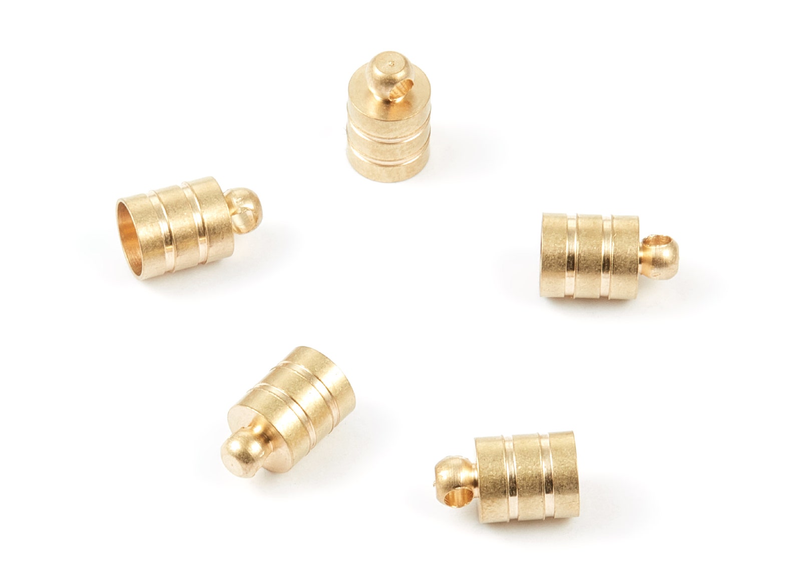 Brass Tassel End Caps 711.5 Raw Brass Barrel End Cord End Caps Jewelry ...