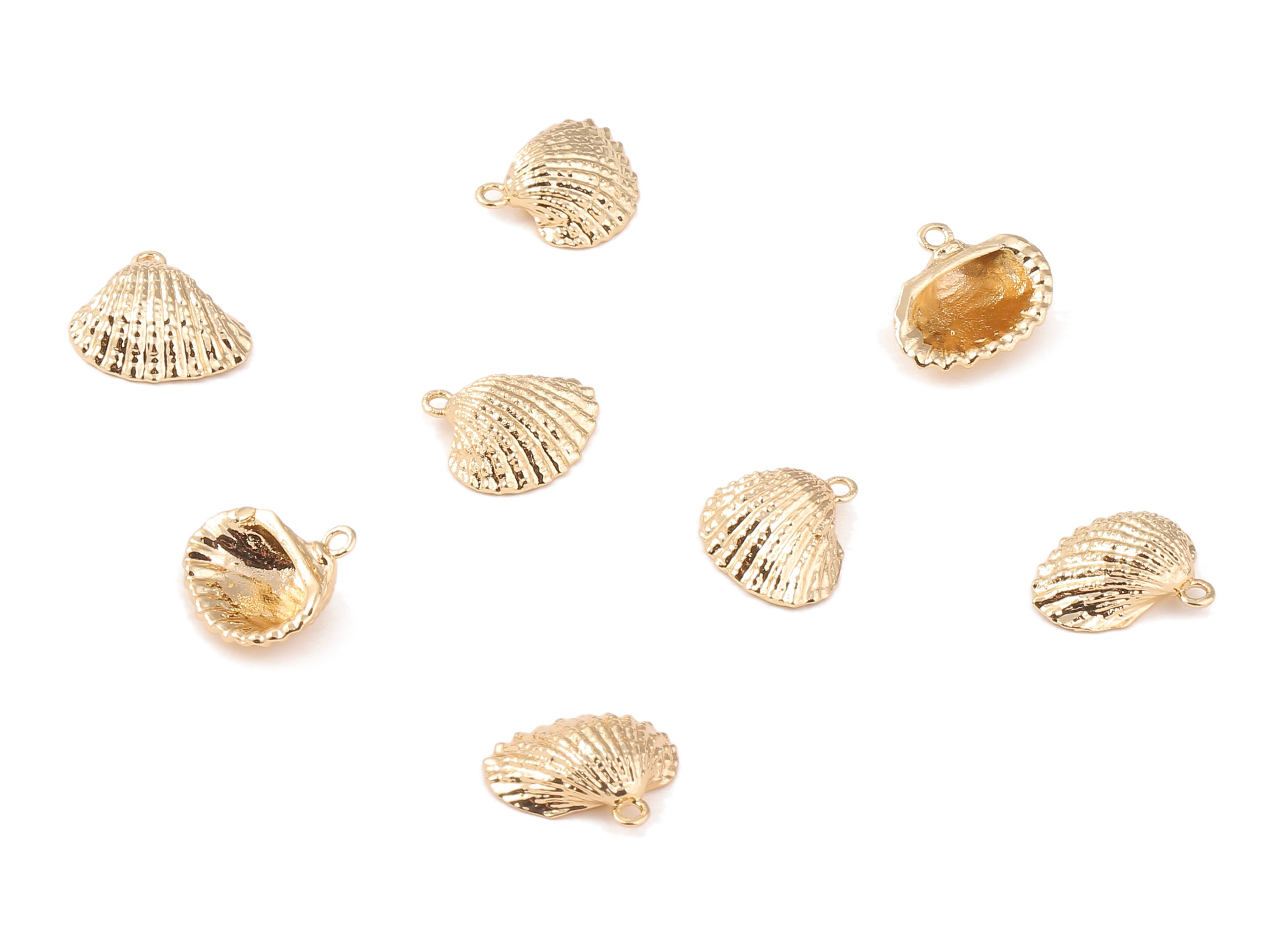 Brass Mussel Shell Charms Brass Mussel Shell Pendant 18K - Etsy