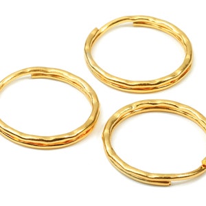 Gold Tone Metal Key Rings - Split Rings - Circle Key Rings - Keychain ...