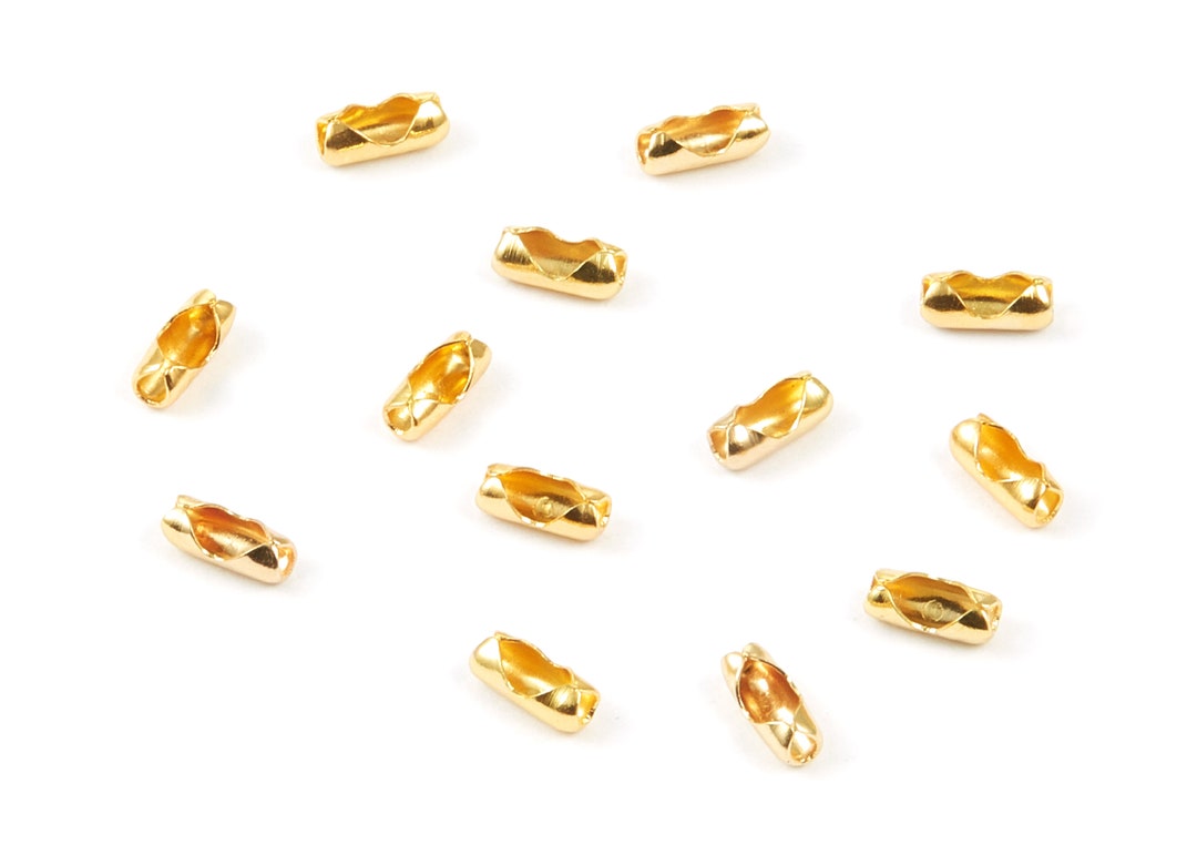 Ball Chain Connector - 1.5 Gold Tone Plated Brass - Brass Connector ...