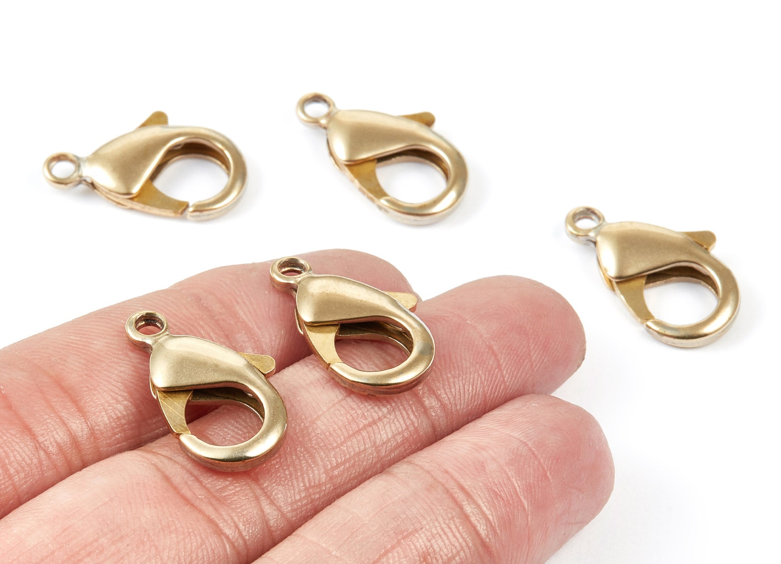 Brass Parrot Clasp - 905 - Raw Brass Lobster Claw Clasps - Jewelry ...
