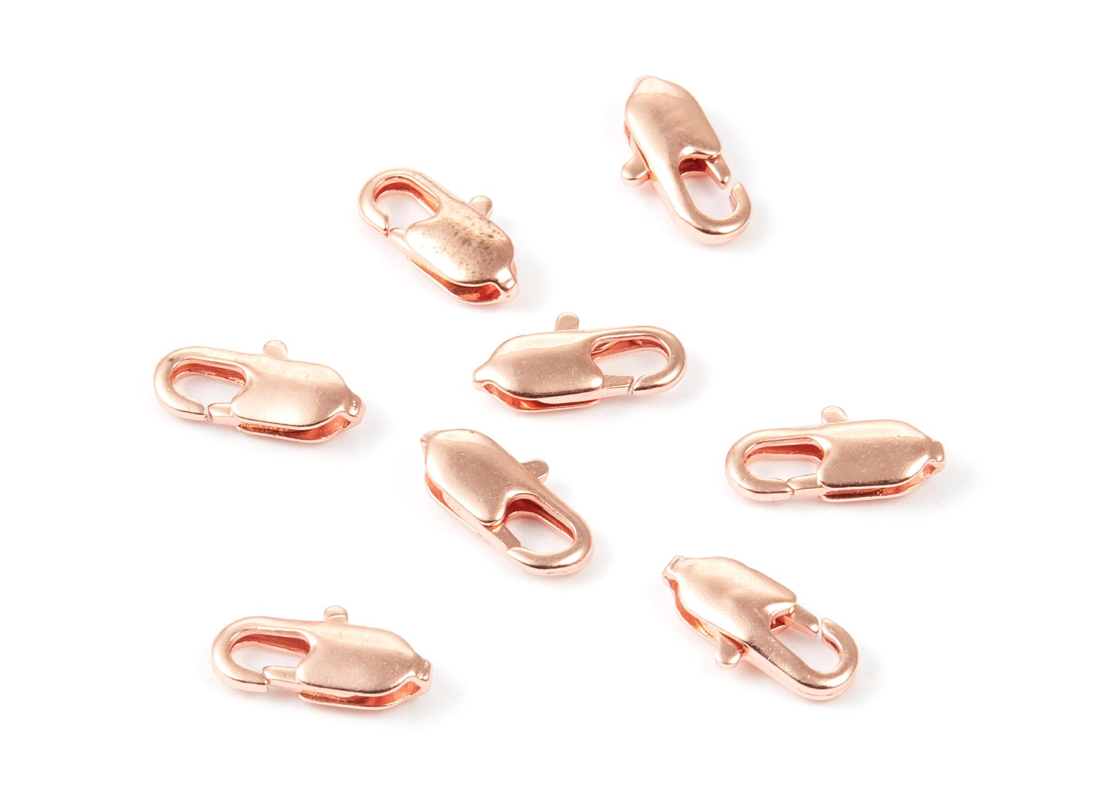Brass Parrot Clasp - 802 Rose Tone Plated Brass Lobster Claw Clasps ...