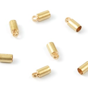 Brass Tassel End Caps - Raw Brass Barrel End - 3.5*8 - Cord End Caps ...