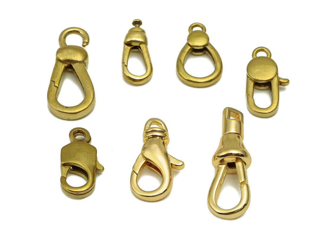 Brass Lobster Clasp - Raw Brass Parrot Clasps - Parrot Clasp With Loop ...
