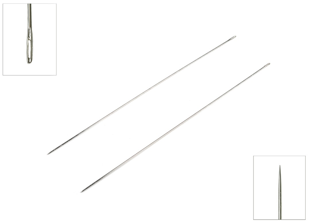 Long Stiff Beading Needles - 120mm* 0.7mm - Pearl Needles - Beading ...