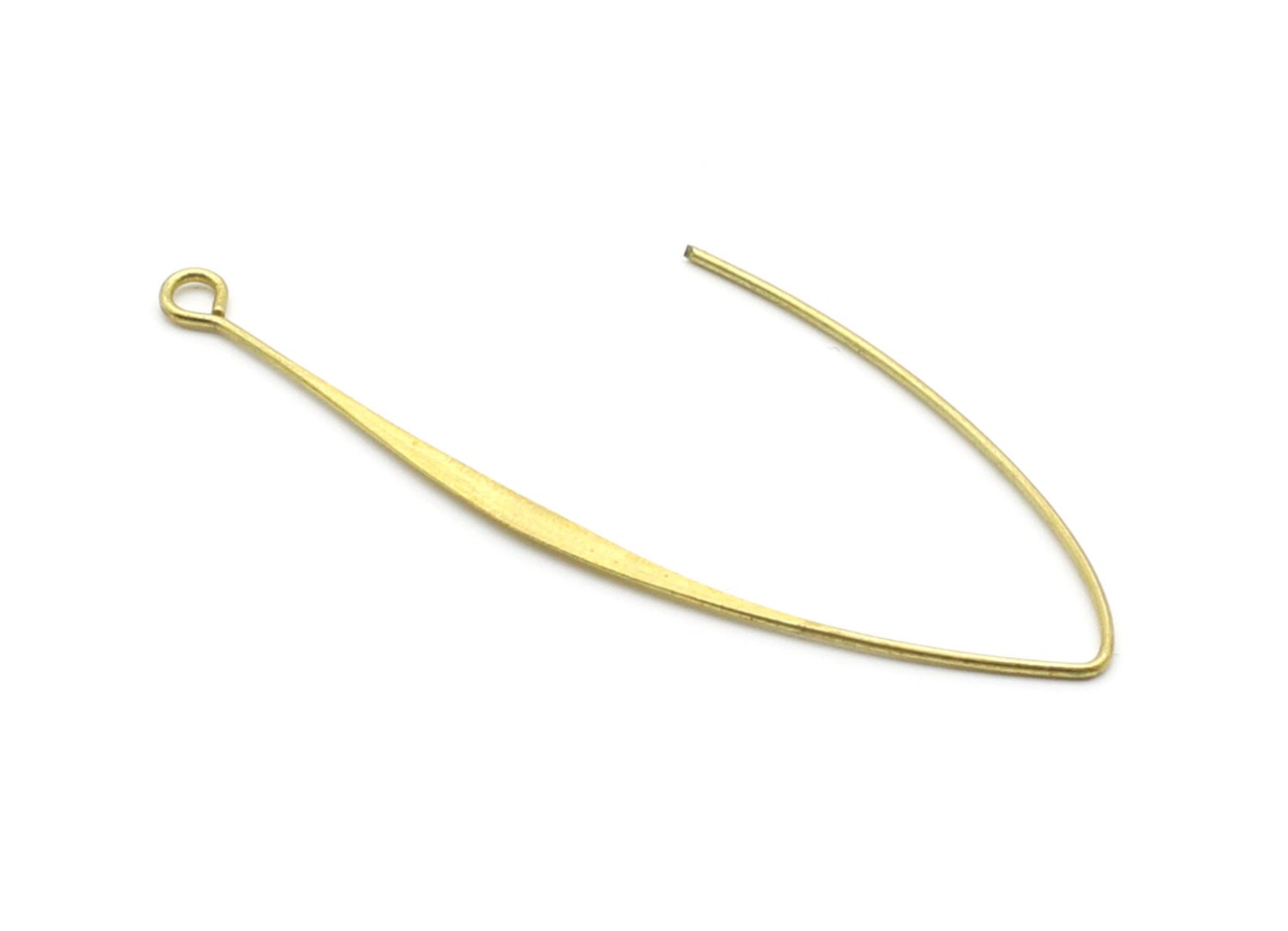 Brass Hammered Earring Wire Raw Brass Ear Wire Earring - Etsy