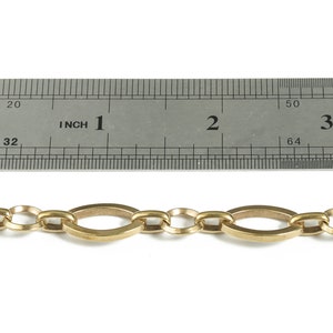 Oval Paper Clip Layering Chain - Raw Brass Flat Oval Cable Chain ...
