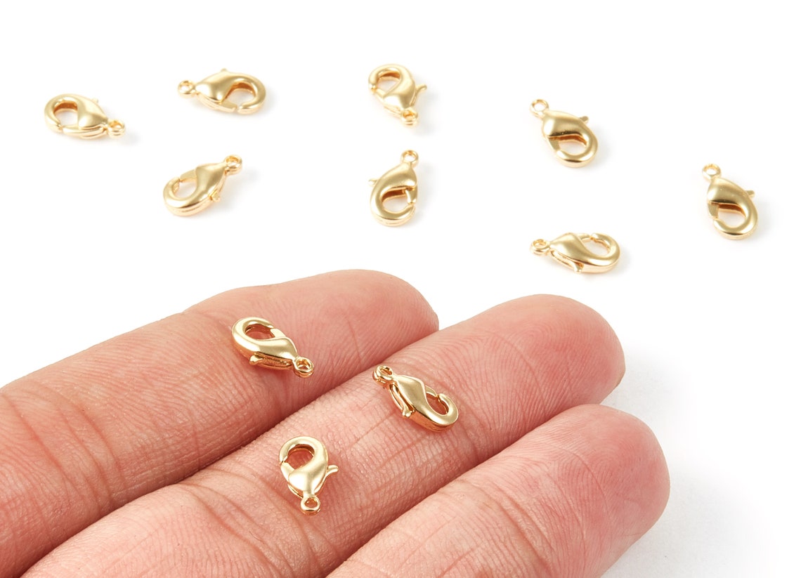 Real Gold Plated Brass Parrot Clasp - 18K - Gold Plated Brass Lobster ...