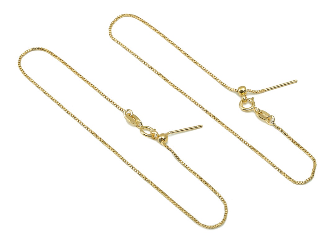 Brass Box Chain Bracelet - Brass Box Chain - Lobster Clasp Bracelet ...