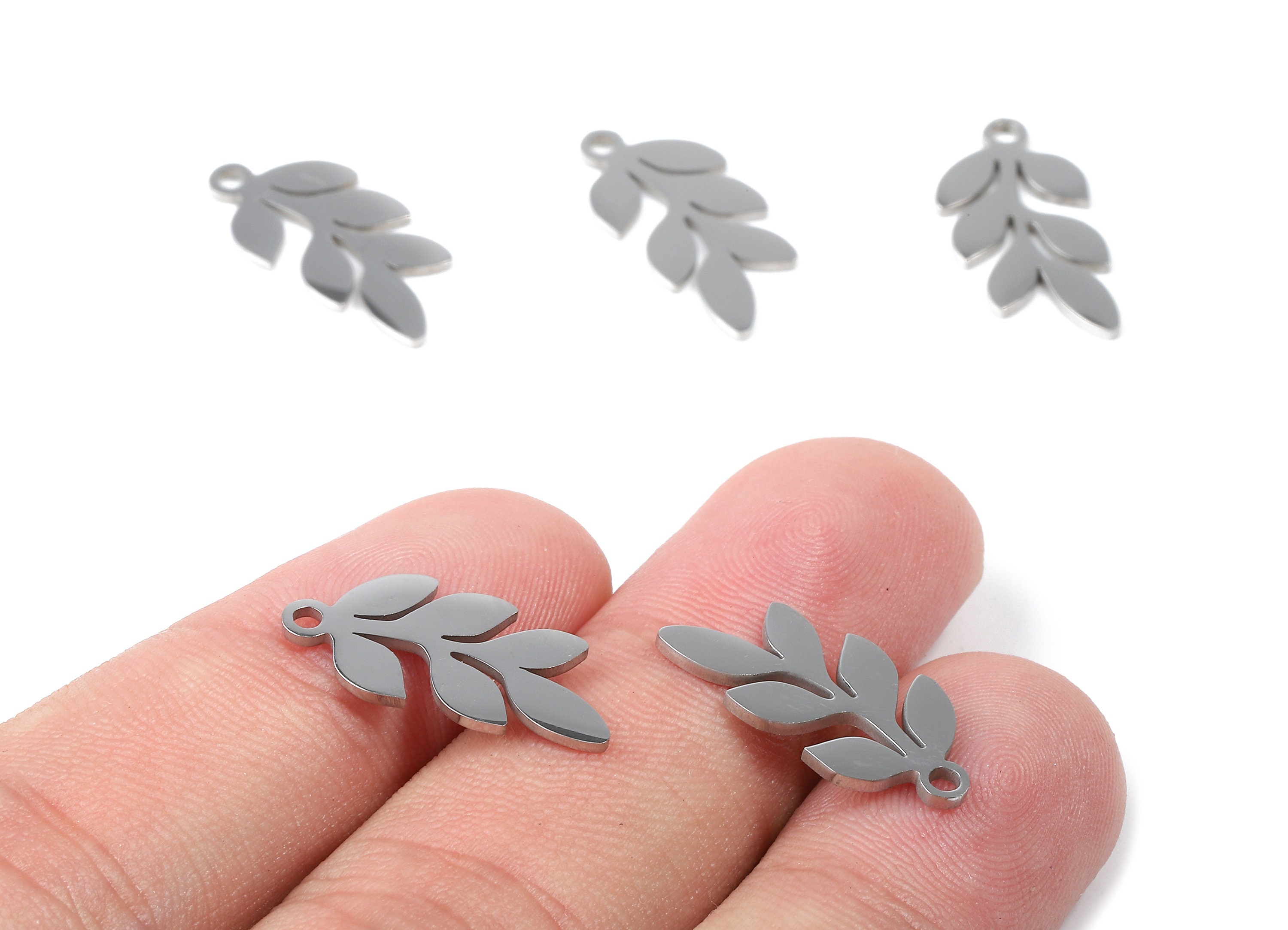 Stainless Steel Branch Charms Branch Earrings and Pendant - Etsy