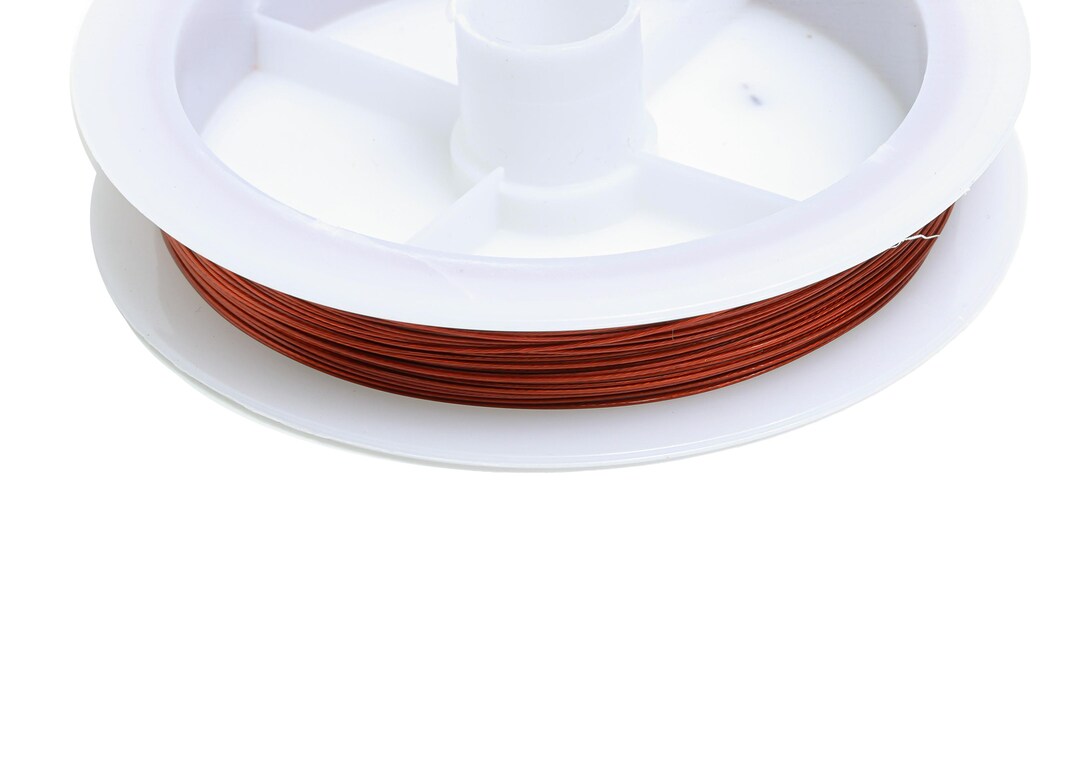 0.38mm Steel Wire Spool - Red Steel Wire 20m/roll - Wire for Bead ...