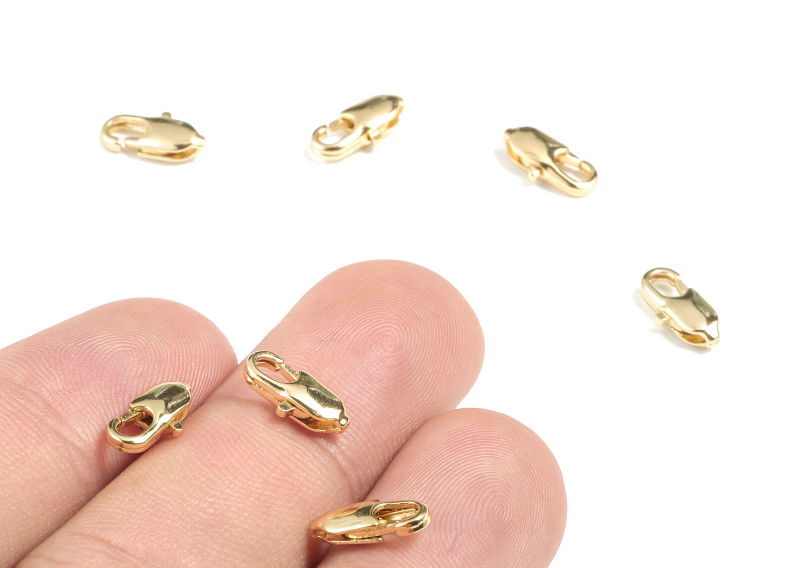 Gold Parrot Clasp - 18K Real Gold Plated Brass - 803 Lobster Claw ...