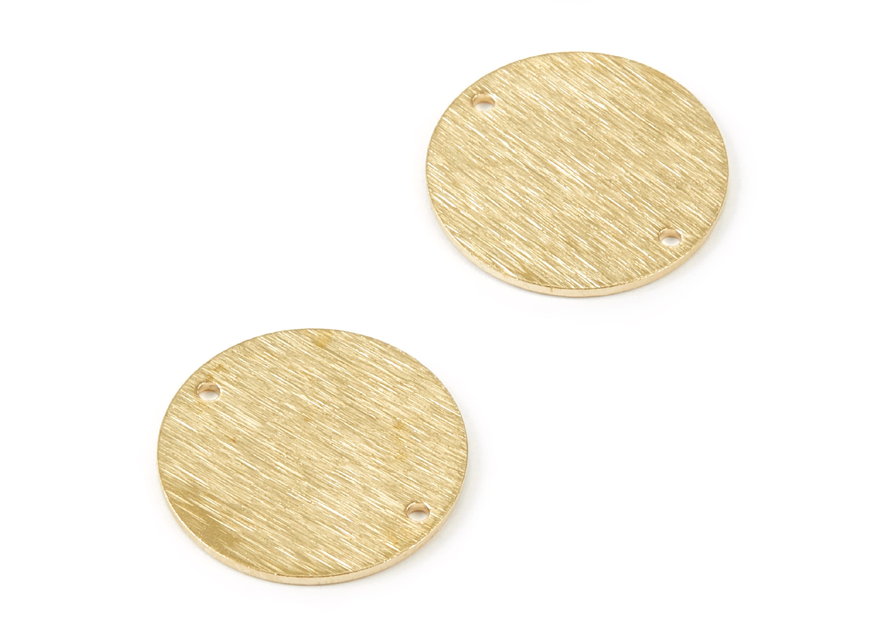 Brass Textured Round Charms - Textured Round Shaped Raw Brass Connector ...