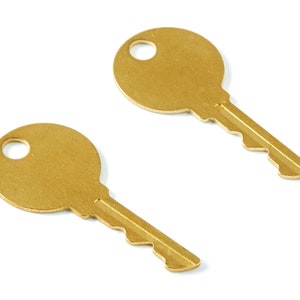 Brass Key Charms - Key Shaped Raw Brass Pendant - Jewelry Supplies - 33 ...