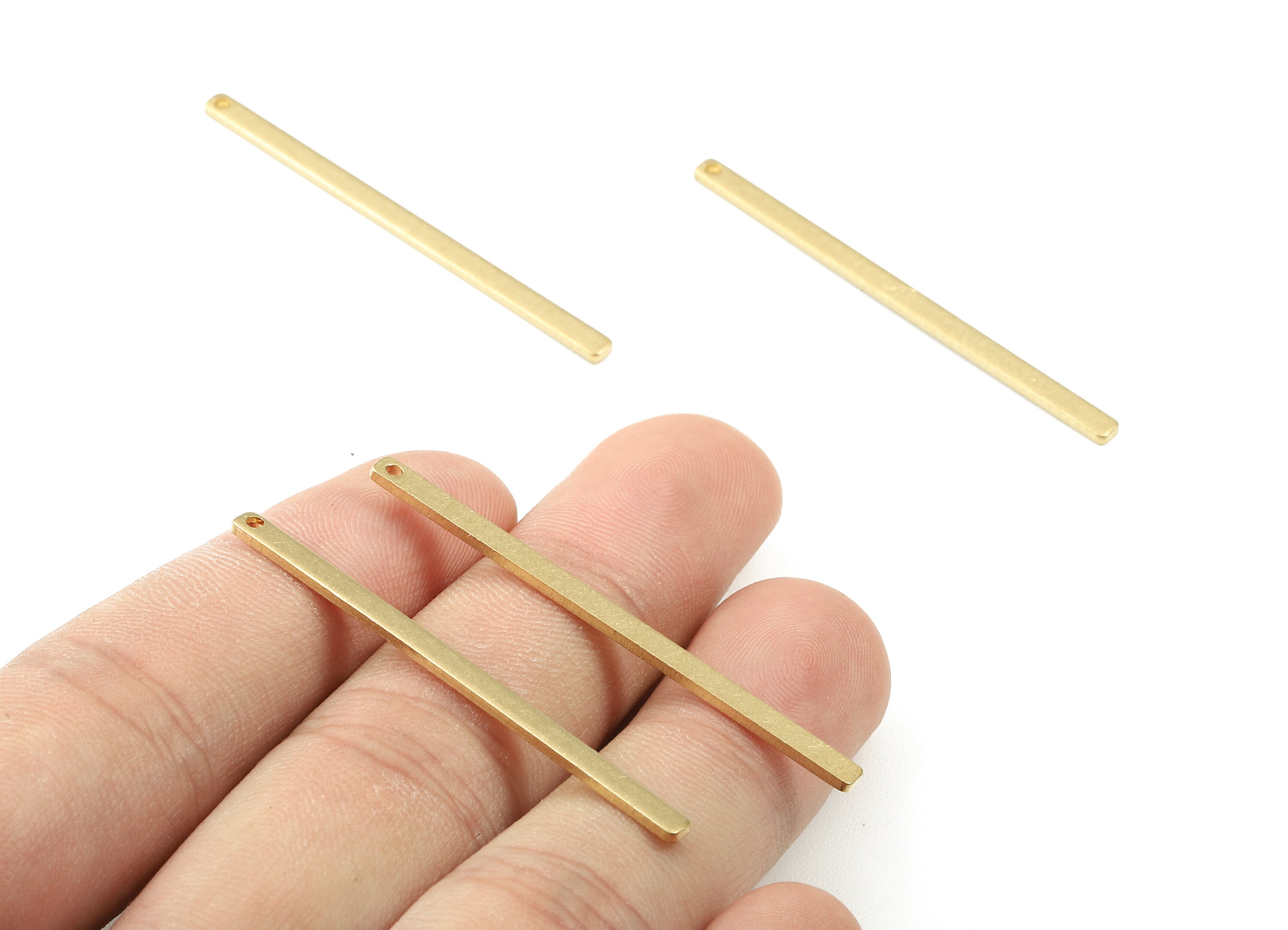 Brass Stick Charms Raw Brass Stick Earrings and Pendant | Etsy