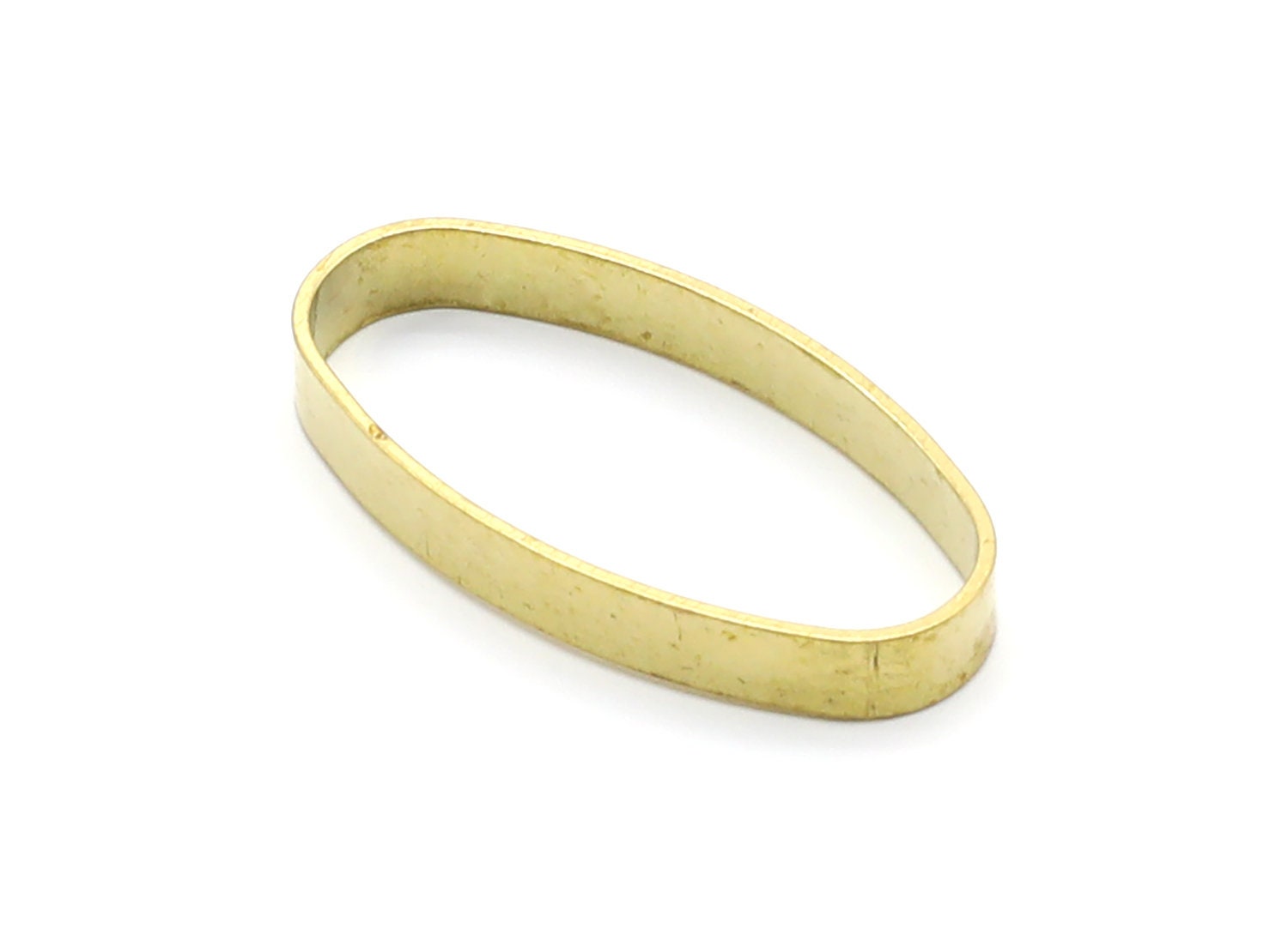 Brass Oval Charms Oval Shaped Raw Brass Charms Geometric | Etsy