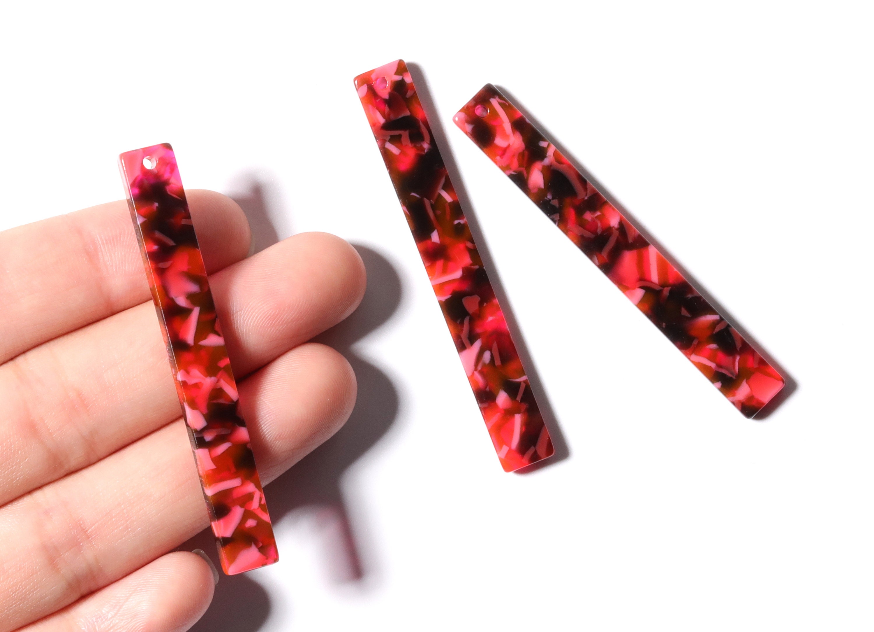 Acetate Stick Charms Bar Earrings and Pendant Earring - Etsy