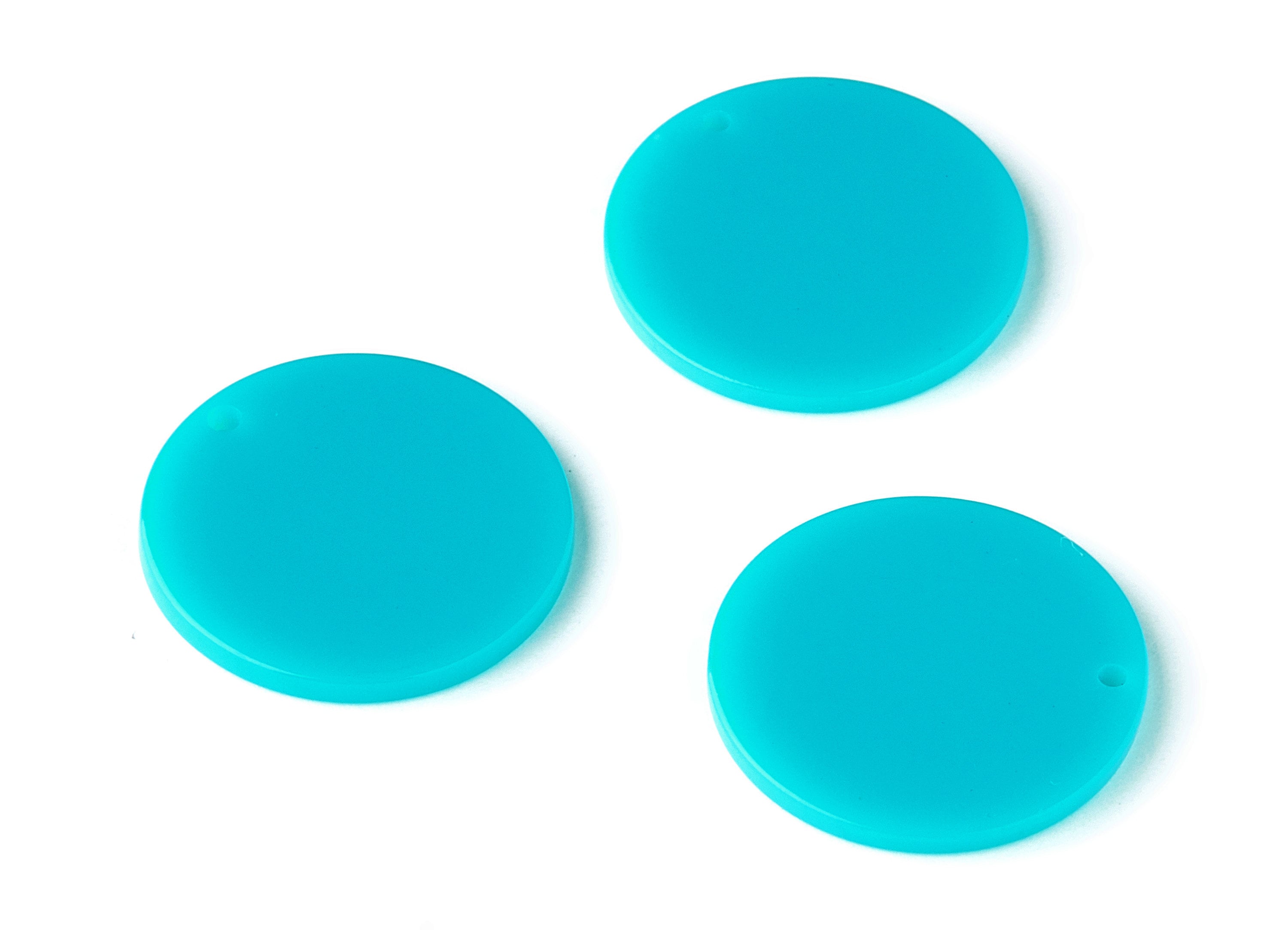 Acrylic Round Earring Charms Circle Pendant Earring - Etsy