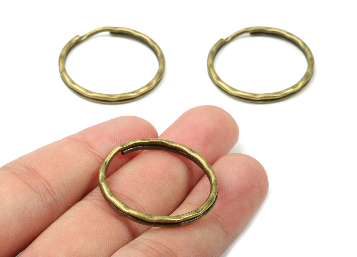 Antique Bronze Metal Key Rings Split Rings Circle Key - Etsy