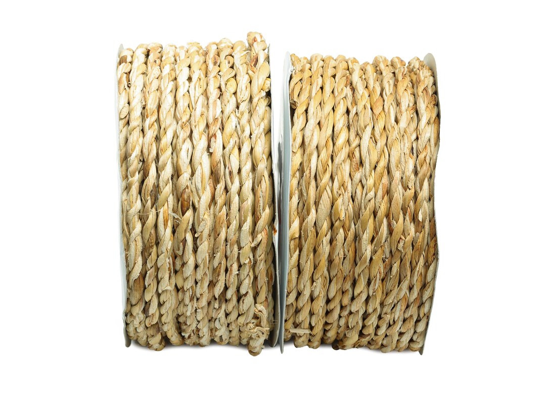 Natural Water Hyacinth Rope - 10yard/roll Twisted Rope From Thailand ...