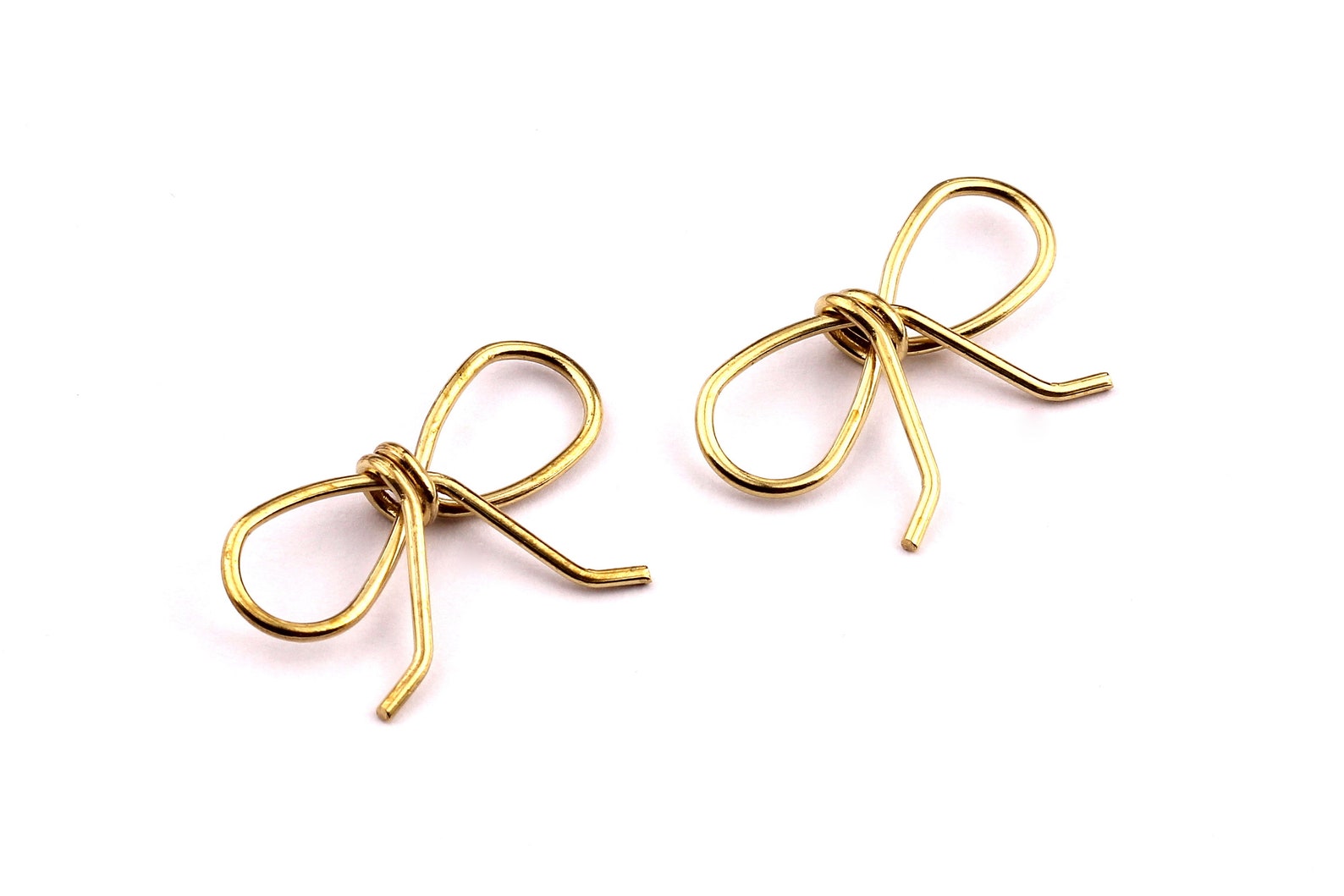 Raw Brass Wire Connector - Knot Shaped Brass Connector - Jewelry ...