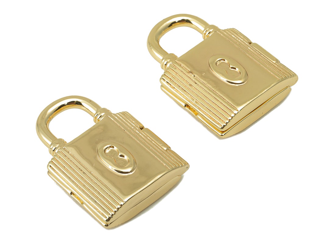 Brass Padlock Connectors - Brass Openable Lock Pendant - Hasp Earring ...