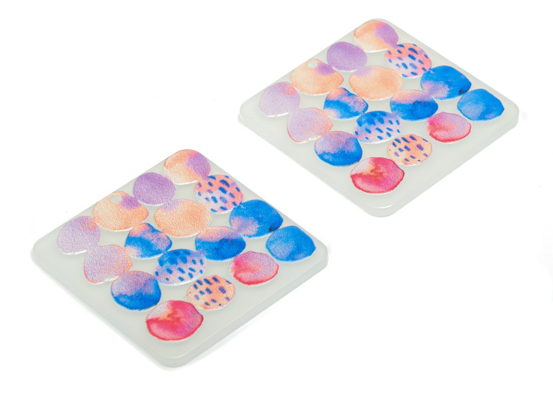Acrylic Bubble Square Earring Charms - Acrylic Square Pendant ...