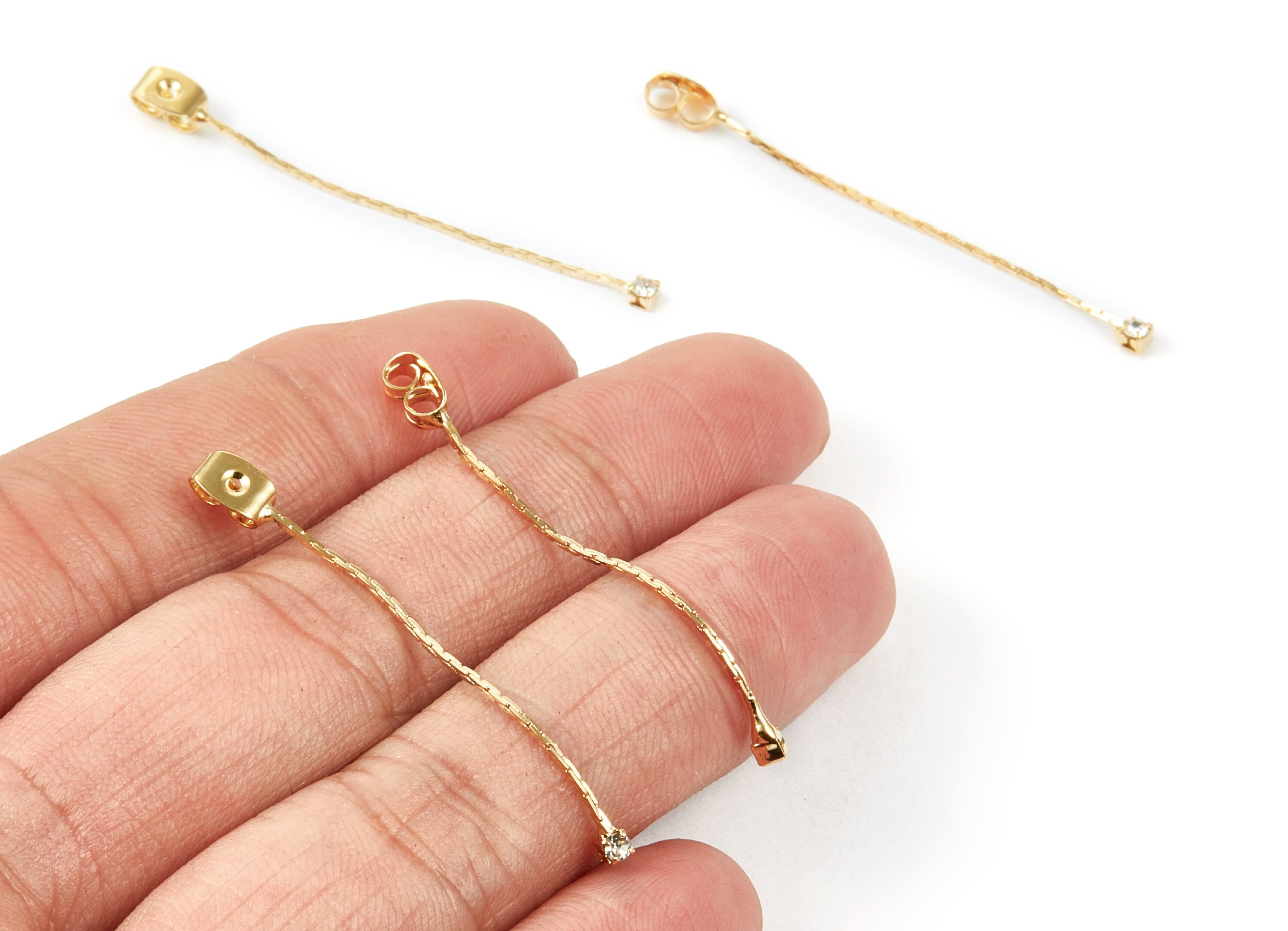 18K Real Gold Plated Earing Back Stopper - Brass Earring Back Stopper ...