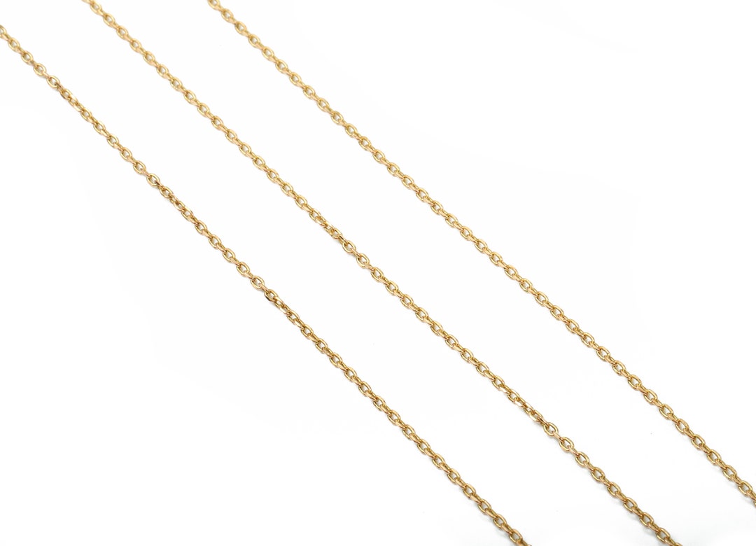 Faceted Soldered Flat Cable Chain Raw Brass Chain Solder - Etsy