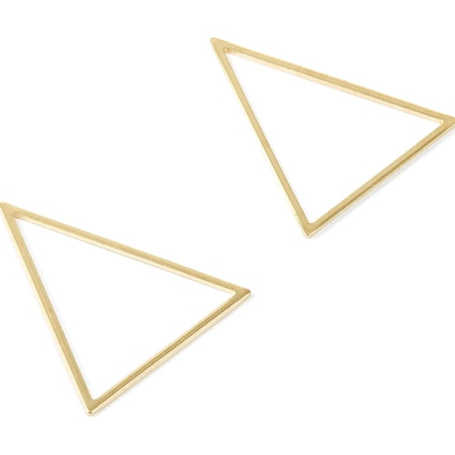 Raw Brass Triangle Shaped Earring and Necklace Charms - Etsy