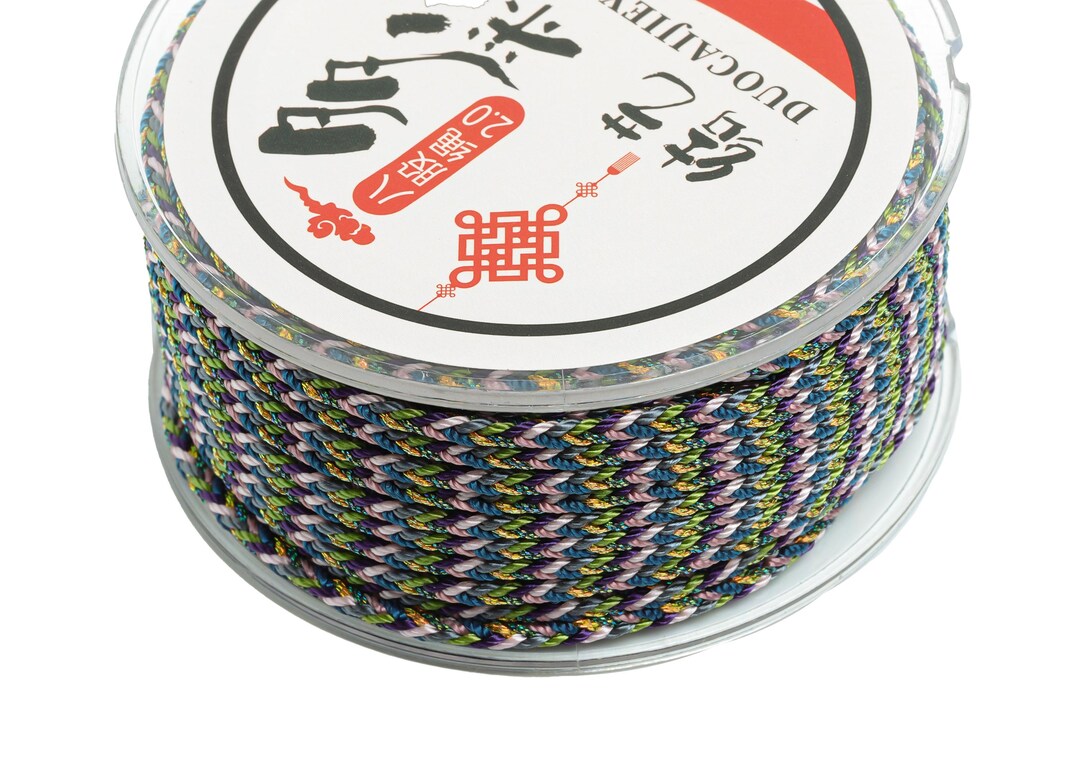2mm Nylon Braided Cord - 3 Color 8 Strand Rope - 10m/roll - Polyamid ...