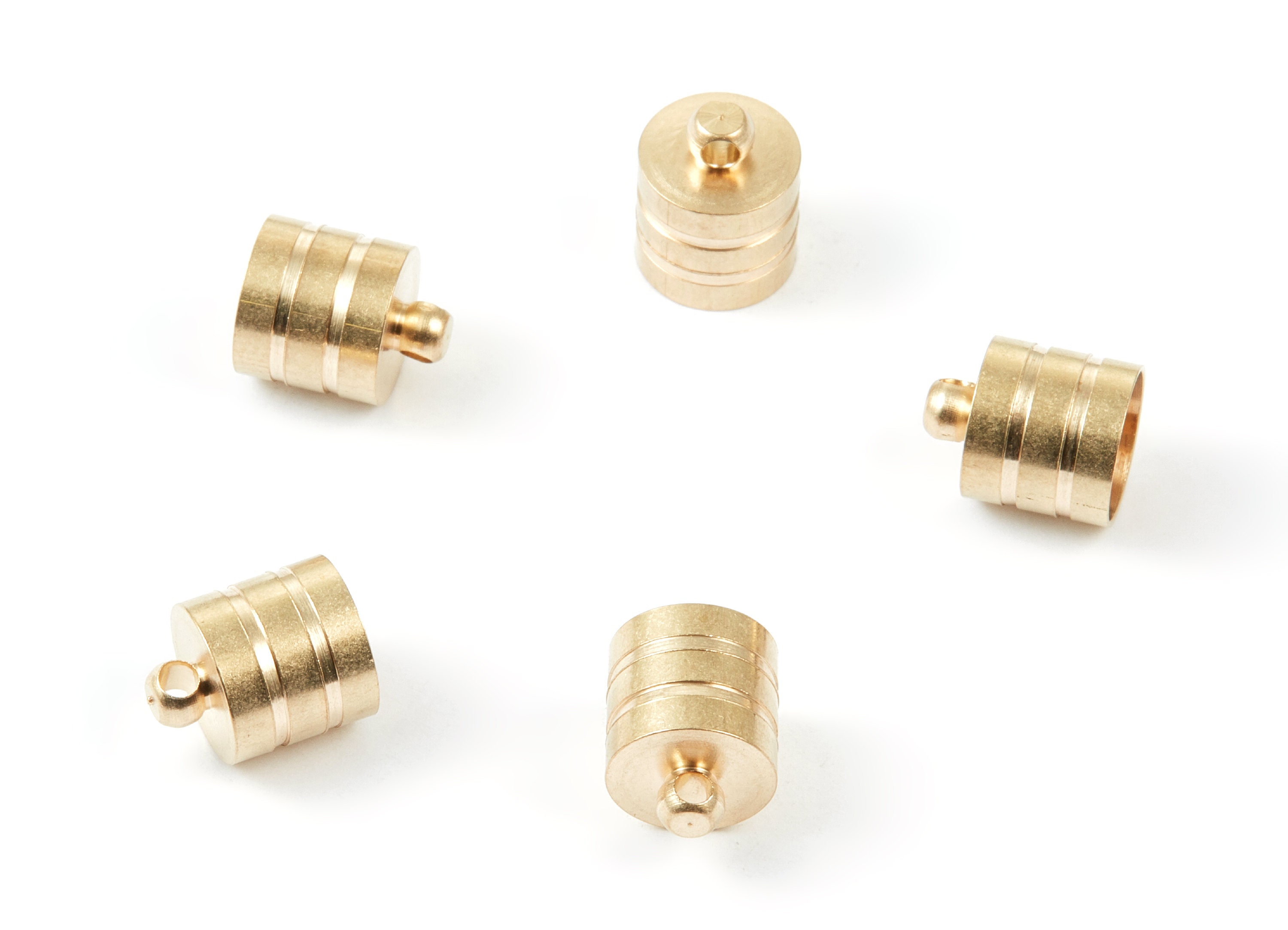 Brass Tassel End Caps - Raw Brass Barrel End - Cord End Caps - Jewelry ...