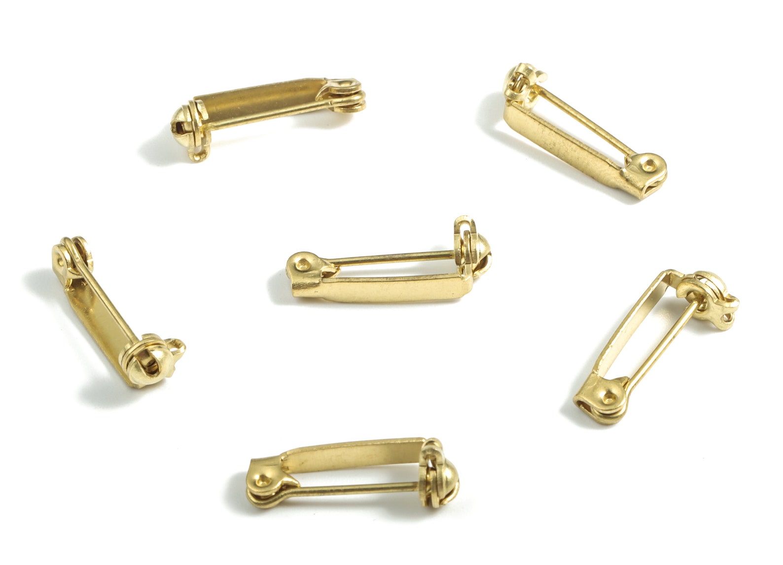 Brass Brooch Pins Raw Brass Pins With 2 Holes Back Base Etsy