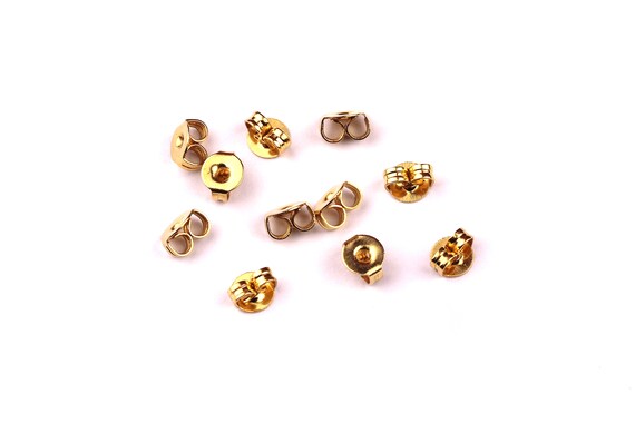 Raw Brass Earring Stud Back Stopper Ear Nuts Ear Wire | Etsy