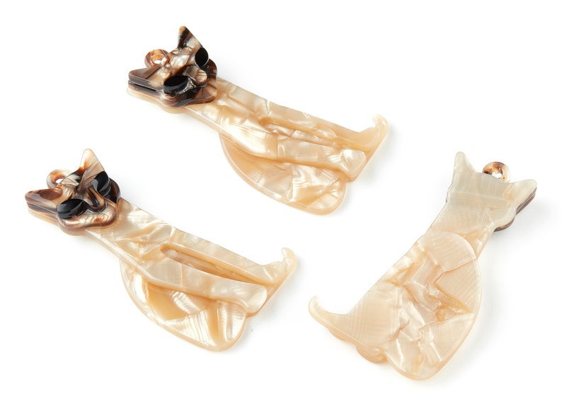 Acrylic Celluloid Acetate Charm Cat Shaped Keychain Pendant - Etsy